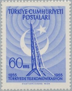 Stamp: Telegraph (Türkiye (Turkey)(Telegraph 4v) Mi:TR 1439,Sn:TR 1170 ...