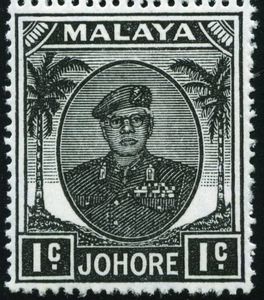 Stamp: Sultan Sir Ibrahim (Johore(Sultan Ibrahim (Series of 1949-1955 ...