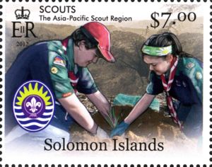 Stamp: The Asia-Pacific Scout Region (Solomon Islands) (Scouts (2013 ...