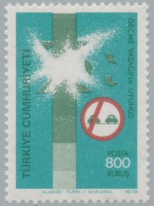 Stamp: Traffic safety (Turkey) (Traffic Safety) Mi:TR 2439,Sn:TR 2089 ...