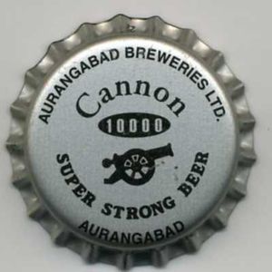 Bottle Cap: Cannon 10000 Super Strong Beer (Aurangabad Breweries, India ...