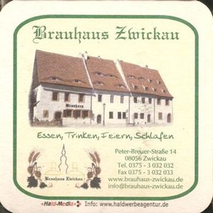 Beer Coaster: Brauhaus Zwickau (Brauhaus Zwickau, Germany, Federal ...