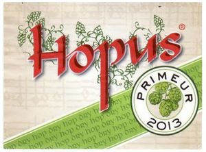 Drink Label: Hopus Primeur 2013 (Brouwerij Lefebvre, BelgiumCol:BE-BEER ...