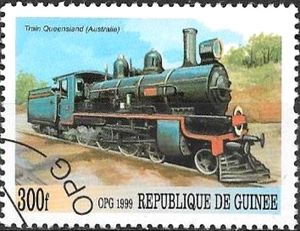 Stamp: Steam Locomotive – Australia (Guinea(Locomotives of the World ...