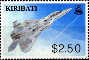 Stamp: Lockheed Martin F22 (Kiribati(Centenary of the Powered Flight ...