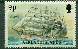 Stamp: Fennia (Falkland Islands(Ships of Cape Horn) Mi:FK 496II,Sn:FK ...