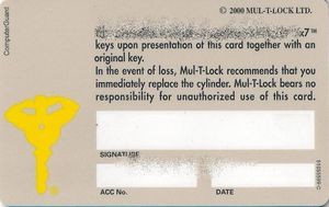 Functional Card: Mul-T-Lock (Security Companies, United Kingdom of ...
