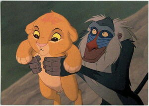 Game Card: Rafiki lifts Simba for all to see (Disney(The Lion King ...