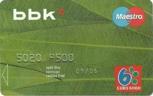 Bank Card: Bbk (BBK - Caja Bilbao Bizkaia, SpainCol:ES-MS-0045.02