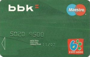 Tarjeta de Banco: Bbk (BBK - Caja Bilbao Bizkaia, EspañaCol:ES-MS-0045.03