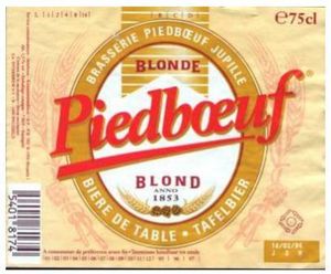 Drink Label: Piedboeuf blonde '95 (Brasserie Piedboeuf (InBev), BelgiumCol:BE-BEER-001220