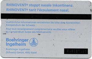 Phonecard: Boehringer Ingelheim (Schweiz) GmbH - Rhinovent (Swisscom ...