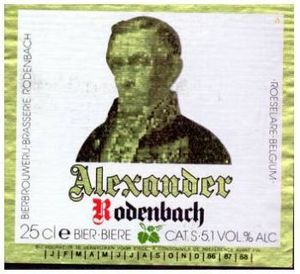 Drink Label: Rodenbach Alexander 25cl (Brouwerij Rodenbach (Palm ...