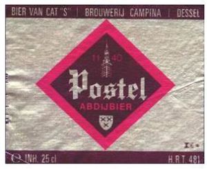 Drink Label: Postel Abdijbier (Brouwerij Campina, BelgiumCol:BE-BEER-001299