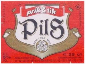 Drink Label: Prik & Tik Pils (Brouwerij Sint Jozef, BelgiumCol:BE-BEER ...
