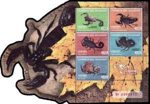 Stamp: Scorpions (Ecuador(Scorpions of Ecuador) Mi:EC BL221,Sn:EC 2131 ...