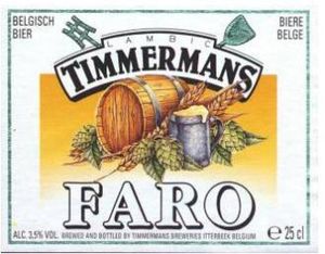 Drink Label: Timmermans Faro (Brouwerij Timmermans, BelgiumCol:BE-BEER ...