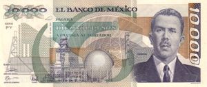Banknote: 10,000 Pesos (Mexico(1985-1991 Issue) Wor:P-90d.6