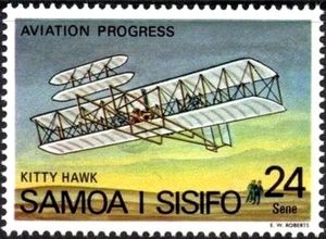 Stamp: Kitty Hawk. (Samoa(Aviation Progress) Mi:WS 367A,Sn:WS 467,Yt:WS ...
