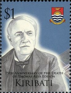 Timbre: Thomas Alva Edison (Kiribati(Exploration and Innovation) Mi:KI ...