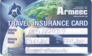 Functional Card: Travel insurance card Armeec (Insurance, Bulgaria ...