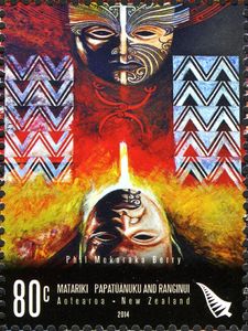 Stamp: Papatuanuku and Ranginui (New Zealand(Matariki (Maori New Year ...