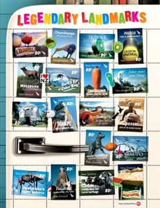 Stamp: Legendary Landmarks mini sheet (New Zealand(Legendary Landmarks ...