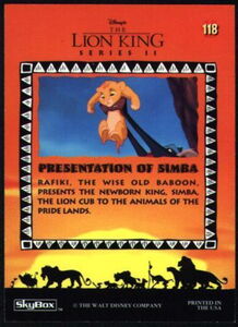 Game Card: Presentation of Simba (Disney(The Lion King - Series 2) Col ...