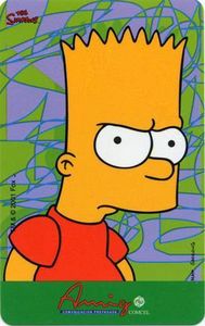 Tarjeta Telefónica: Bart angry (Comcel, Colombia(Cartoon - Los Simpson ...