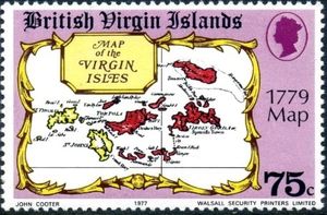 Stamp: Virgin Island Chart 1779 (British Virgin Islands(18th Century ...