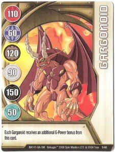 Game Card: Gargonoid (Bakugan) (Bakugan) Col:BA141-GA-SM