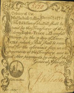 Banknote: 8 Pence (United States of America(Specialized Issues ...