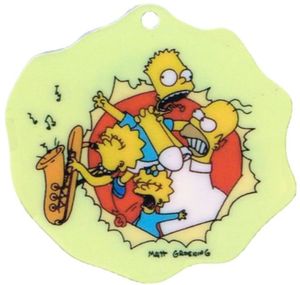 Meal Toy: Bart, Homer, Lisa, Maggie, Marge Simpson (Flippo's/Pogs/Tazos ...