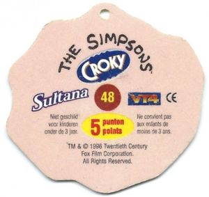 Meal Toy: Bart, Homer, Lisa, Maggie, Marge Simpson (Flippo's/Pogs/Tazos ...