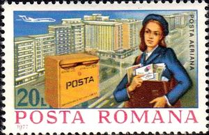 Stamp: Postal Delivery (Romania(Postal service) Mi:RO 3439,Sn:RO C213 ...