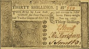Banknote: 30 Shillings (United States of America(Specialized Issues ...