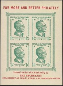Sello: Manuel L. Quezón (1878-1944) (Filipinas(Manuel L Quezon) Mi:PH ...
