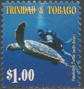 Stamp: Hawksbill Turtle (Eretmochelys imbricata) (Trinidad and Tobago ...