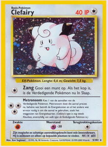 Game Card: Clefairy (Pokémon TCG(Base Set (Ned.)) Col:PKM-BS-NL005