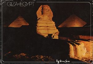 Postcard: Sound and Light at the Pyramids of Giza (Egypt(Giza) Col:EG ...