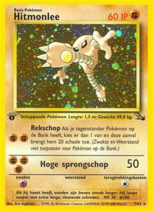 Game Card: Hitmonlee (Pokémon TCG(Fossiel 1e Edition (Ned.)) Col:PKM ...