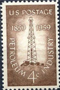 Stamp: Oil Derrick (United States of America(Petroleum Industry Issue ...