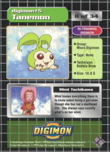 Game Card: 5 Mimi & Tanemon (Digital Digimon Monsters) (Digimon ...