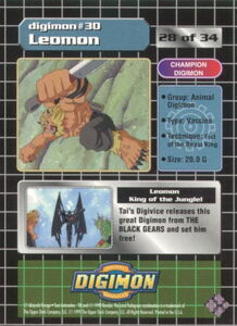 Game Card: 30 Leomon (Digital Digimon Monsters(Digimon Animated Series ...