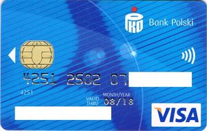 Bank Card: visa Blue (PKO Bank Polski, PolandCol:PL-VI-0031.03