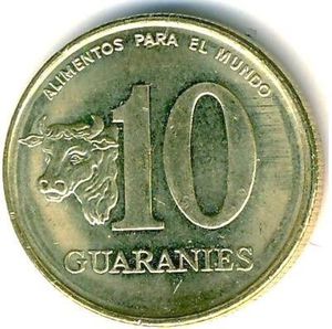 Moneda: 10 Guaranies (F.A.O.) (Paraguay(1944~Hoy - República (Guaraní ...
