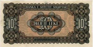 Banknote: 10 Leke (Albania(1947 Issue) Wor:P-19
