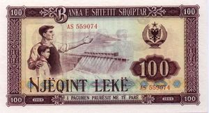 Banknote: 100 Leke (Albania(1964 Issue) Wor:P-39a