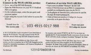 Functional Card: Beach Scene (Internet Access, Aruba(Setar) Col:AW-SET-004