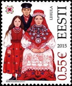 Stamp: Lihula (Estonia) (Costumes) Mi:EE 820,Sn:EE 783,Yt:EE 756,Sg:EE ...